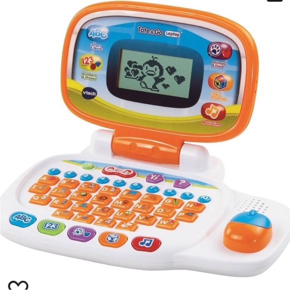 vtech | Toys | Vtech Tote Go Laptop Orange And White | Poshmark